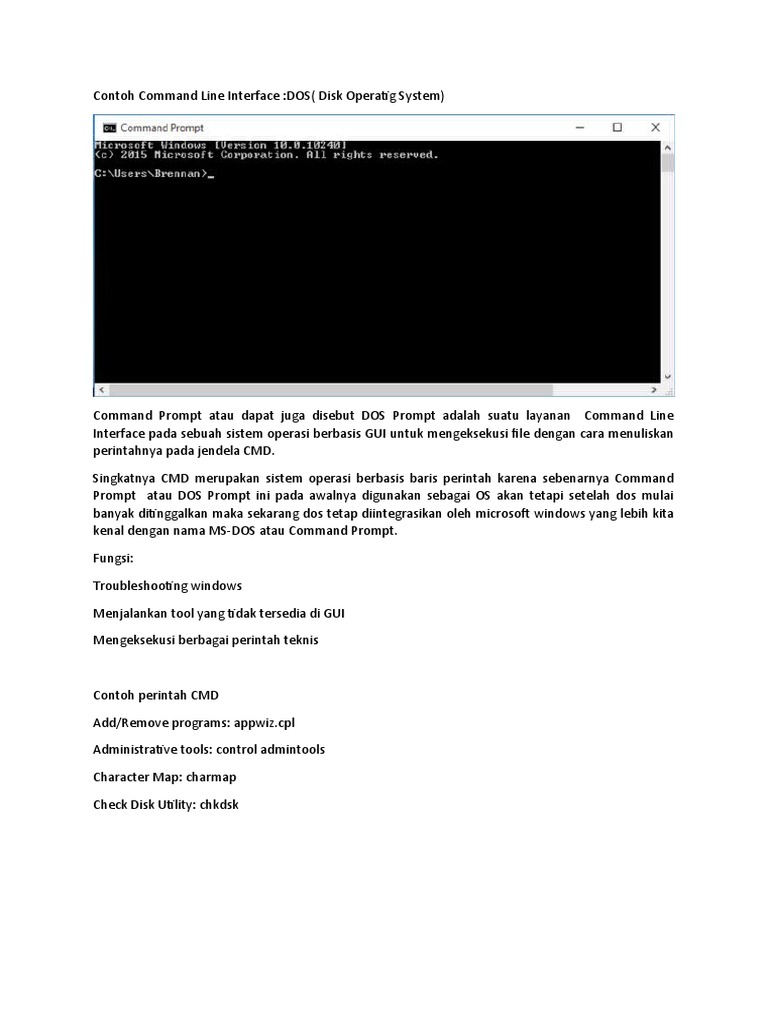 Contoh Command Line Interface | PDF