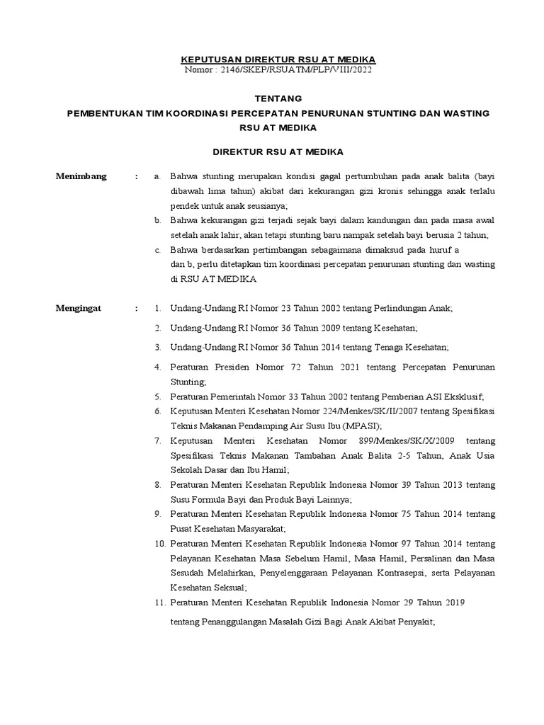 SK TIM STUNTING | PDF