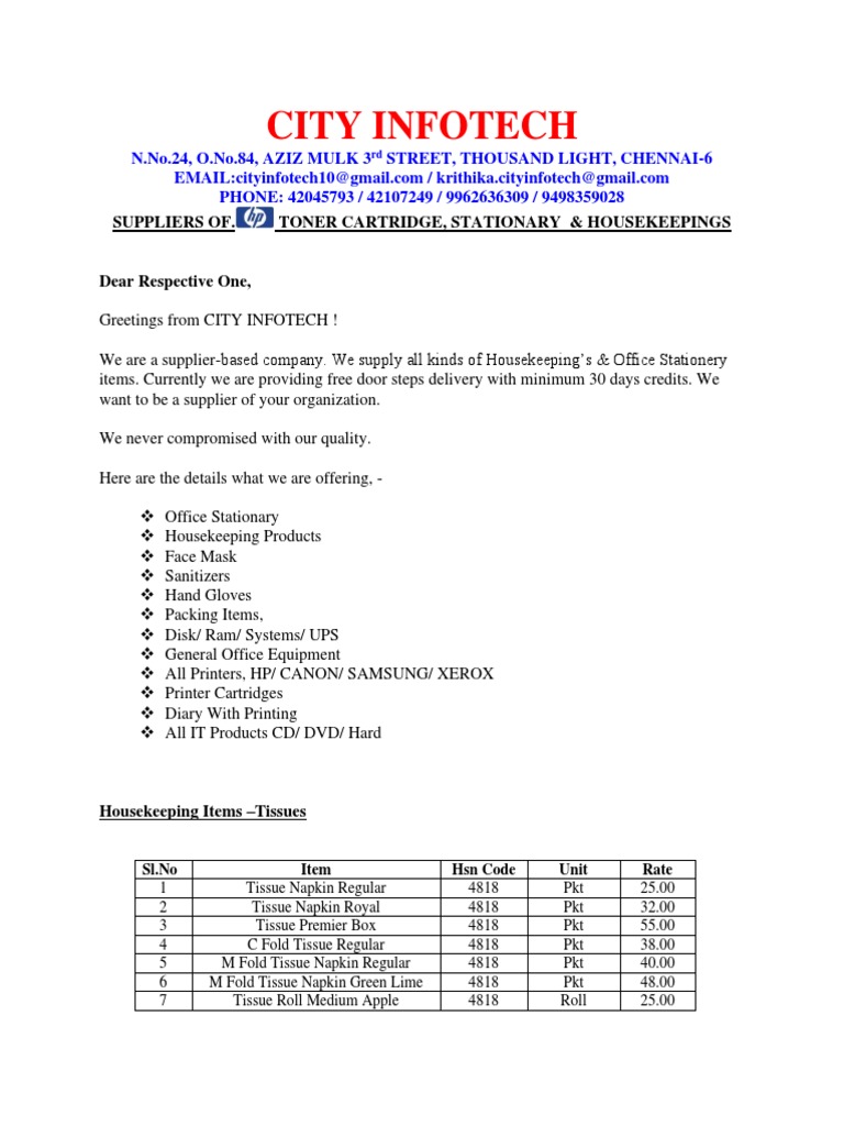 Updated Quotation 2023 | PDF | Pencil | Office Work