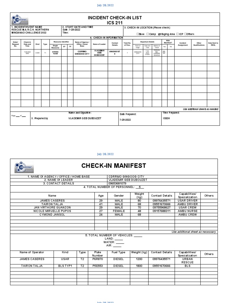 Ics 211 - Mobile | Download Free PDF | Vehicles | Transport