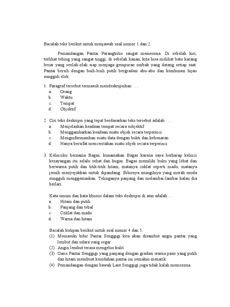 Soal 5 Mama 2022 | PDF | Kajian Bahasa Asing