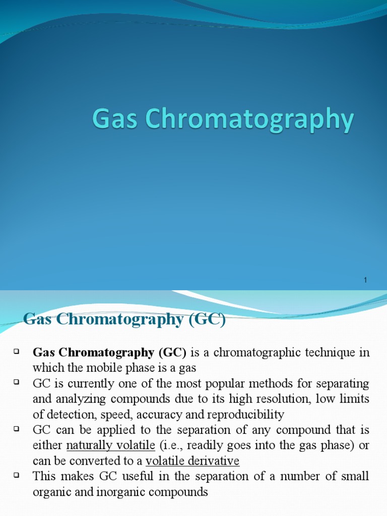 Gas Chromatography | PDF | Gas Chromatography | Chromatography