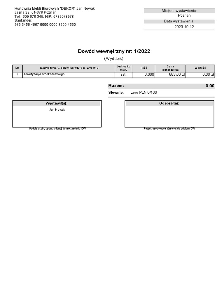 Dowód Wewnetrzny | PDF