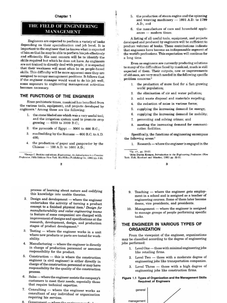 LESSON 2 The Field of Engineering Management | PDF