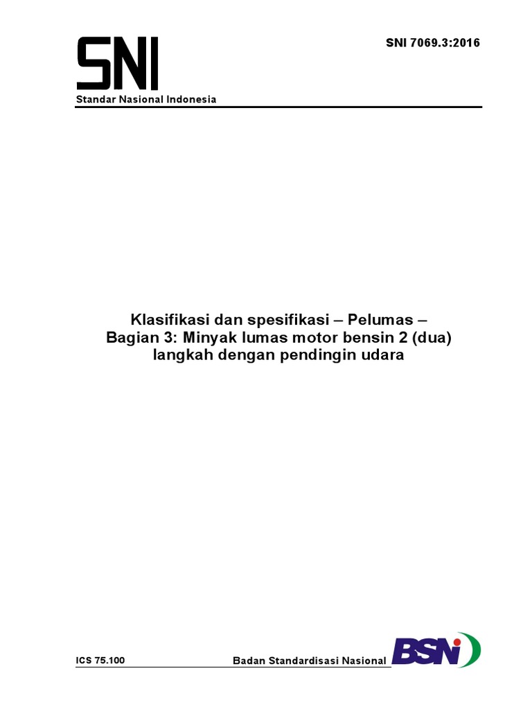Sni 7069.3 2016 | PDF
