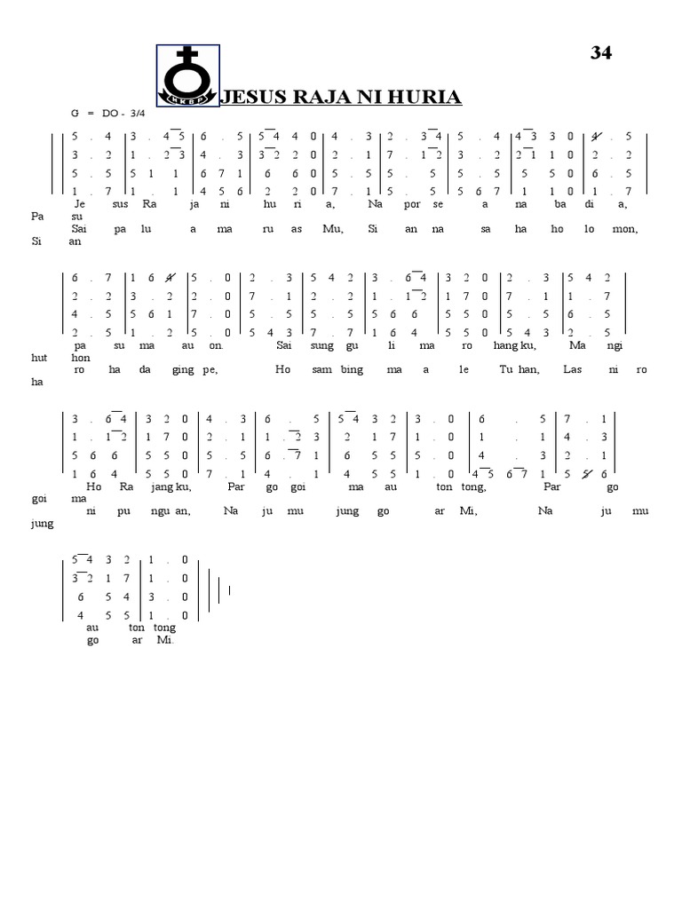 Jesus Raja Ni Huria | PDF