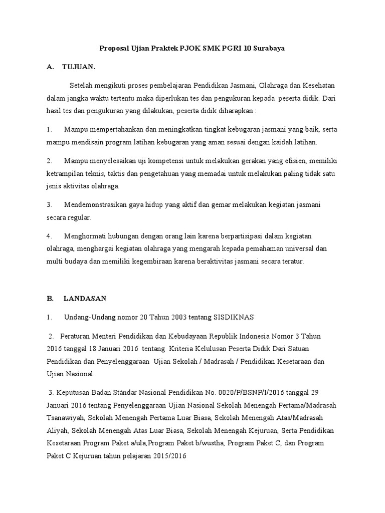 proposal ujian praktek (1) | PDF