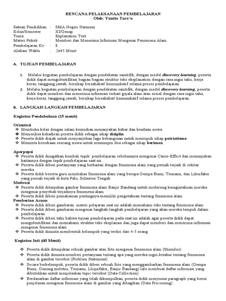 RPP Simulasi Mengajar CGP | PDF