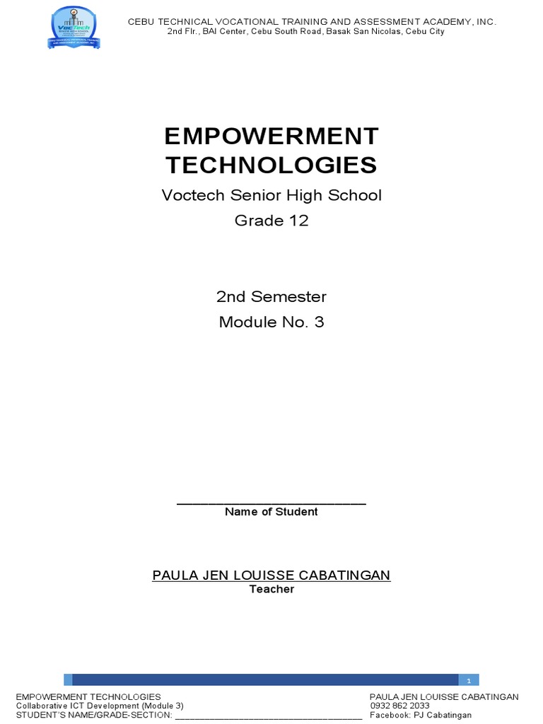 EmpTech - Module 3 | PDF | Msn | Internet