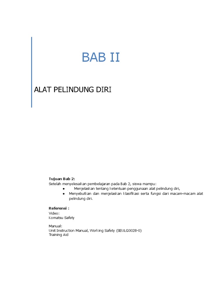 BAB2_Alat Pelindumg Diri.doc | PDF