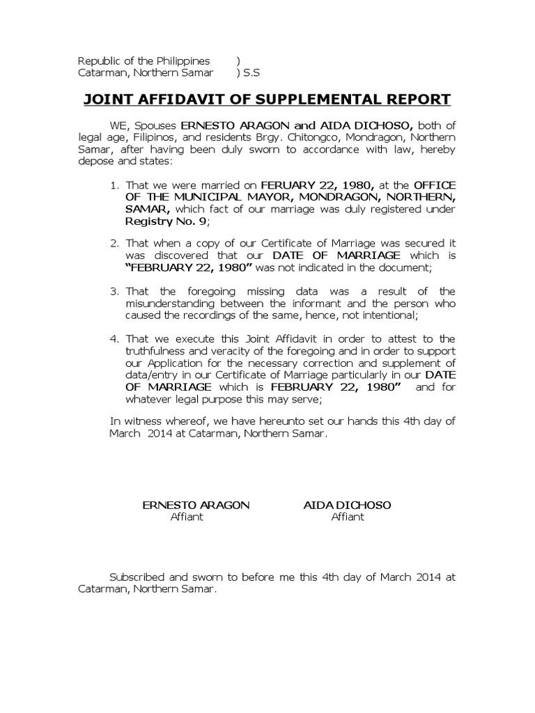 Joint SUPPLEMENTAL REPORT - sEPT | PDF