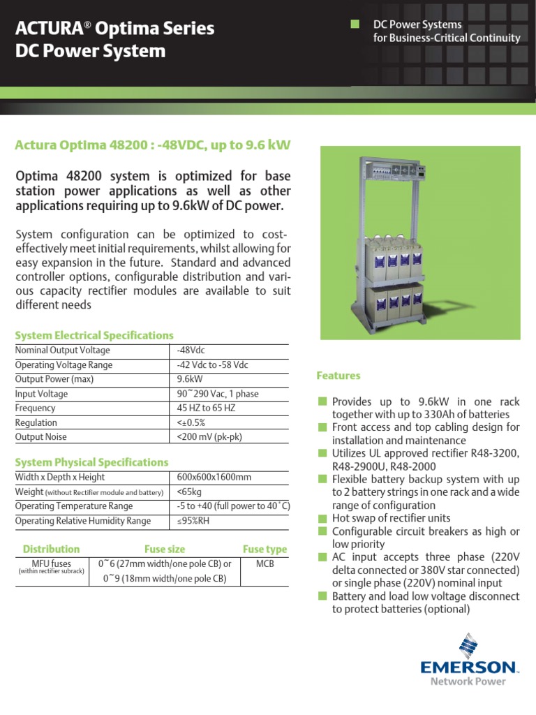Actura Optima 48200 | PDF | Rectifier | Manufactured Goods