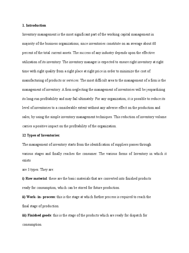 Introduction To Invnetory Management | PDF | Inventory | Supply (Economics)