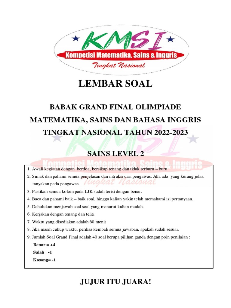 Soal Grand Final Sains Level 2 | PDF