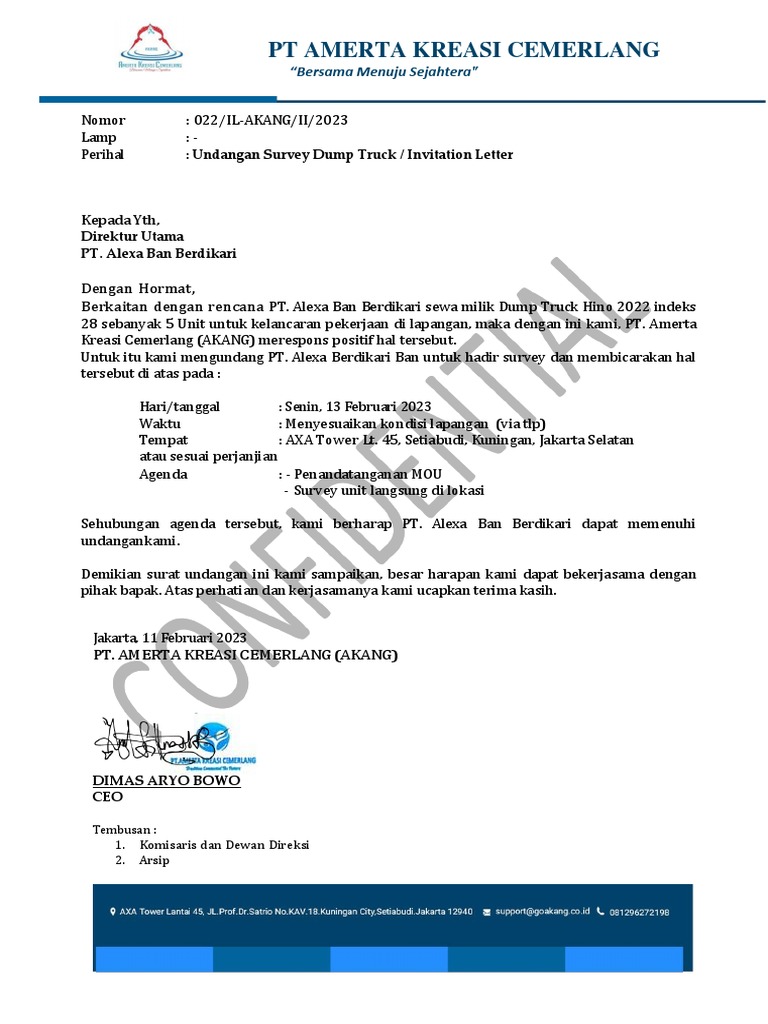 021 Invitation Letter PT. ABB | PDF | Hukum