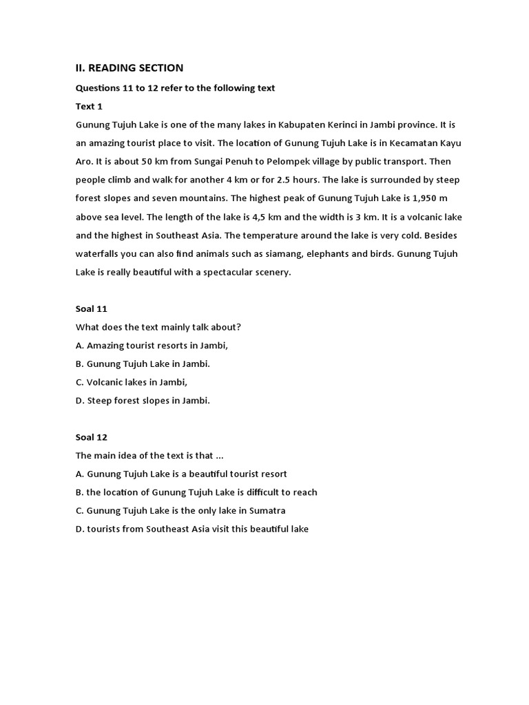 Prediksi Soal USP 2023 Part 2 Reading and Writing | PDF | Traffic ...