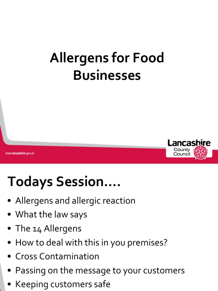 Allergen Training For Food Businesses | PDF | Food Allergy | Allergen