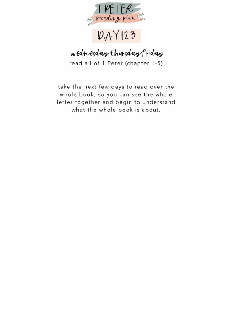 1 Peter Inductive Study | PDF