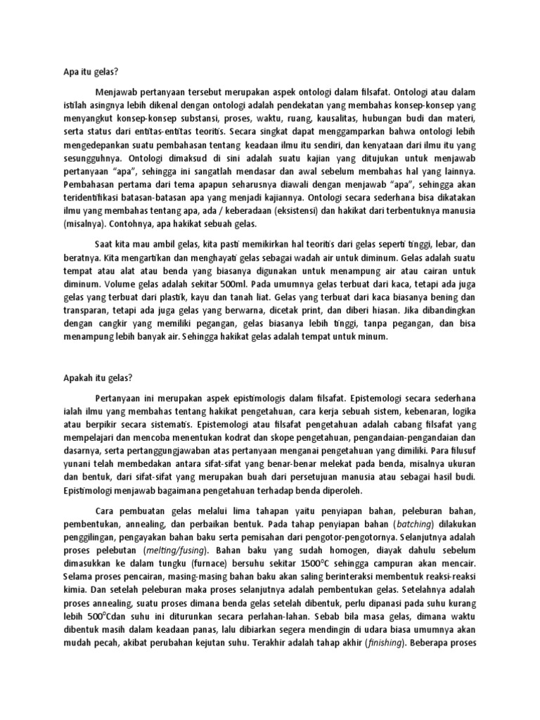 Apa Itu Gelas | PDF