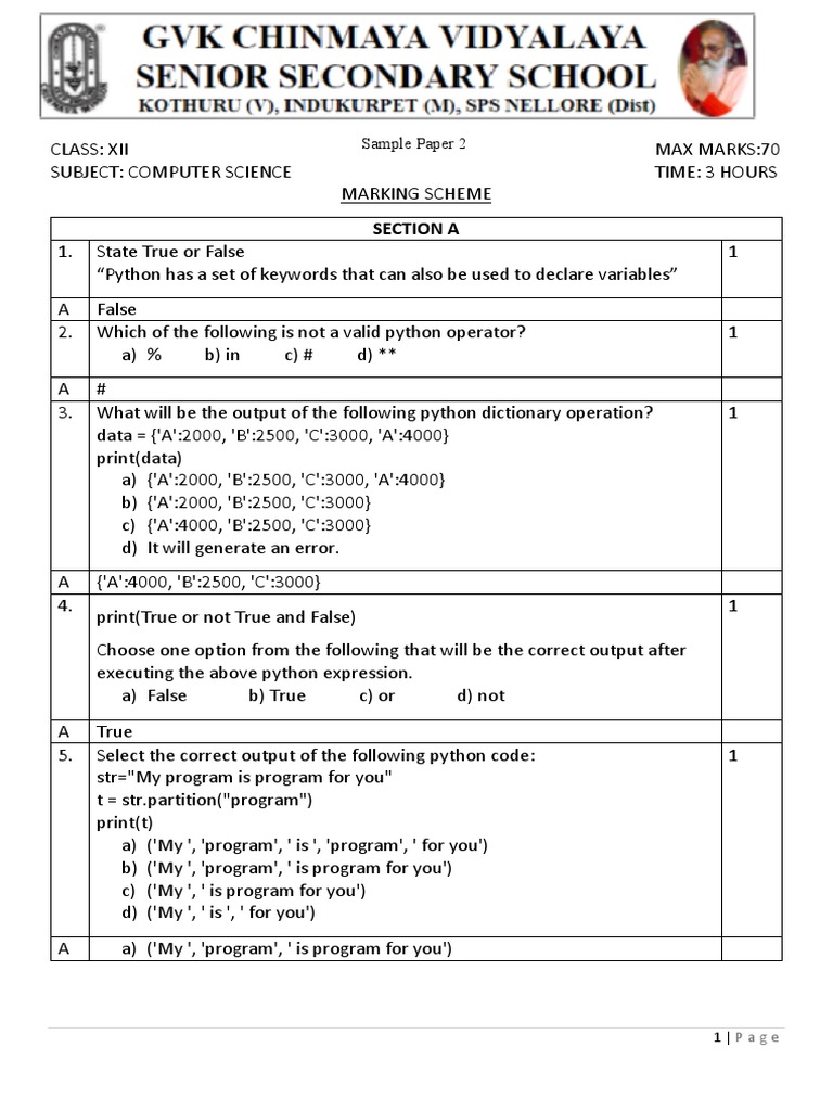 Computer Science (083) Class 12 | PDF | Computer Network | Python (Programming Language)