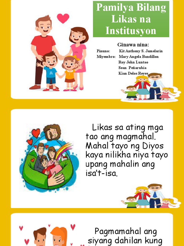 Pamilya Bilang Likas Na Institusyon | PDF
