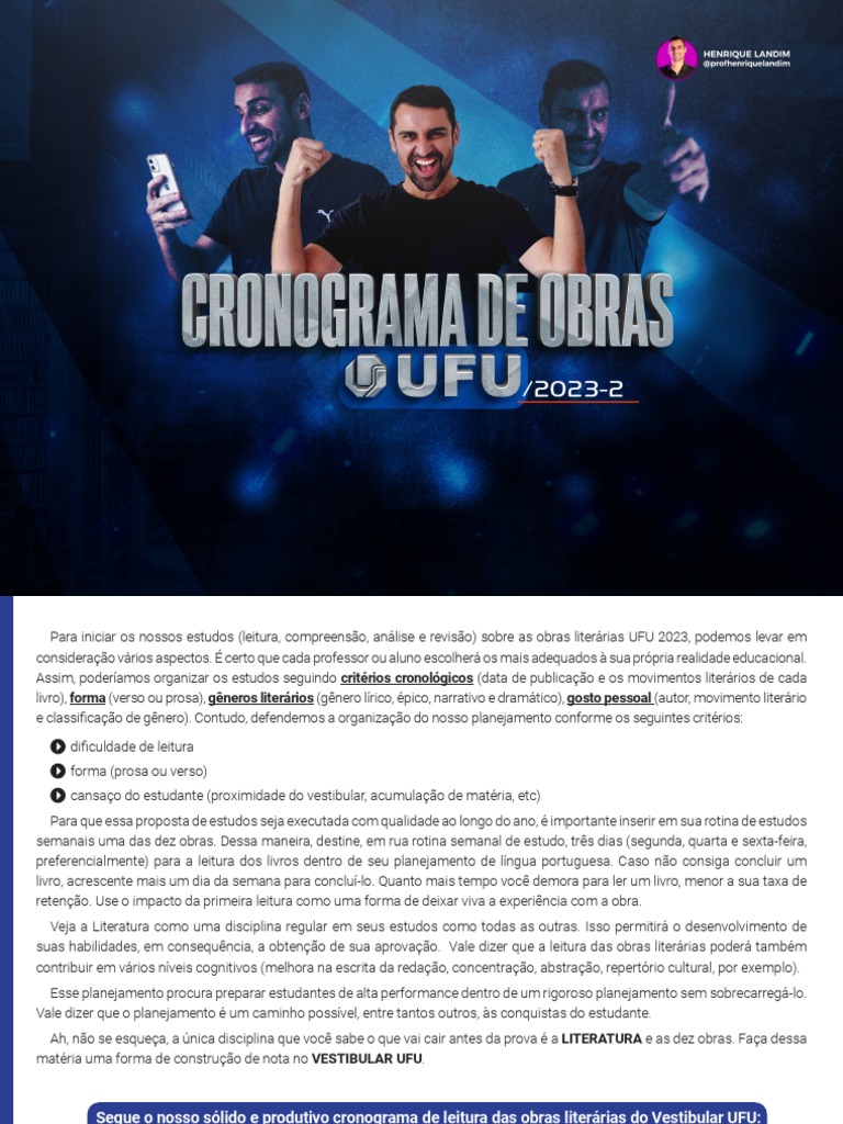 Cronograma Obras 2024 | PDF | Livros