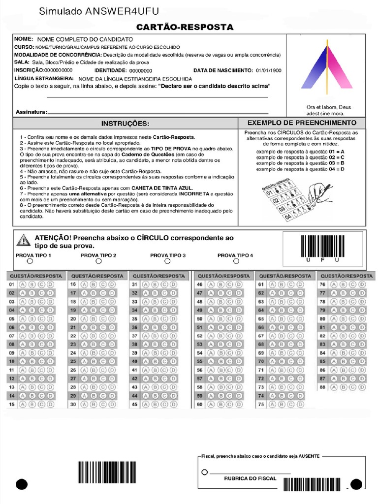 Cartão Resposta | PDF