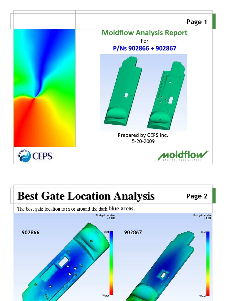 Sample Moldflow Report | PDF | Casting (Metalworking) | Welding