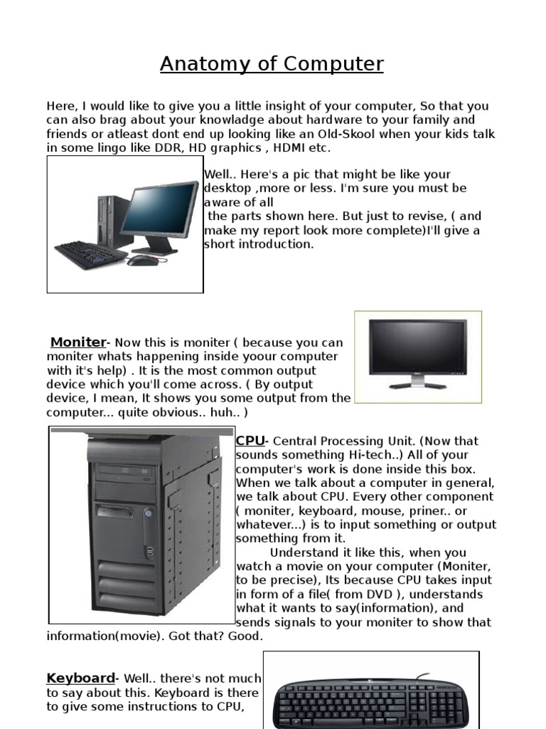 Anatomy of Computer | PDF