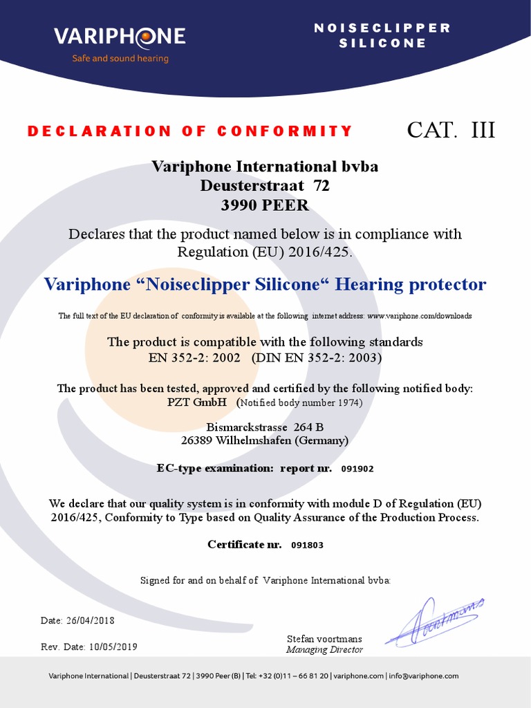 Declaration of Conformity NCS | PDF