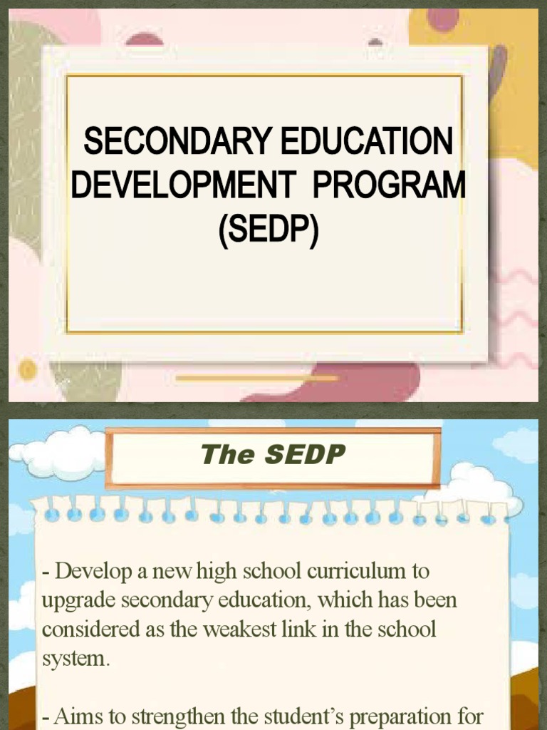 Secondary Education Development Program | PDF | Social Sciences ...
