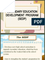 Secondary Education Development Program (SEDP) | PDF | Curriculum ...