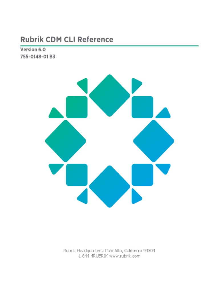 Rubrik CDM Version 6.0 CLI Reference Guide (Rev. B3) | PDF | Command Line Interface | Ip Address