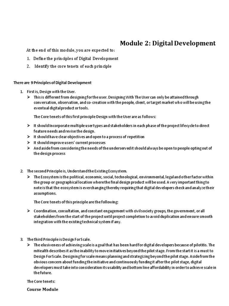 W3 Digital Development - Module | PDF | Open Source | Privacy