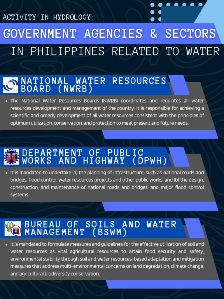 Mapping the Philippine Government Agencies Involved in Water Resource ...