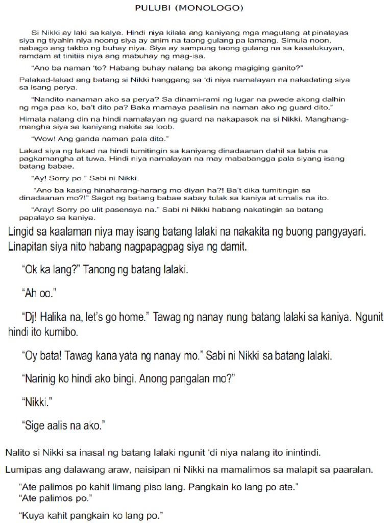 Monologo Pulubi | PDF