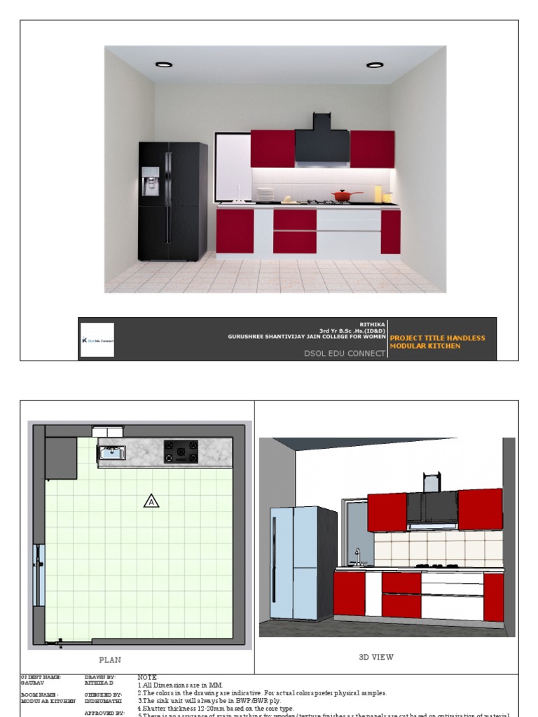 Layout Document - Modular Kitchen | PDF | Countertop | Sink