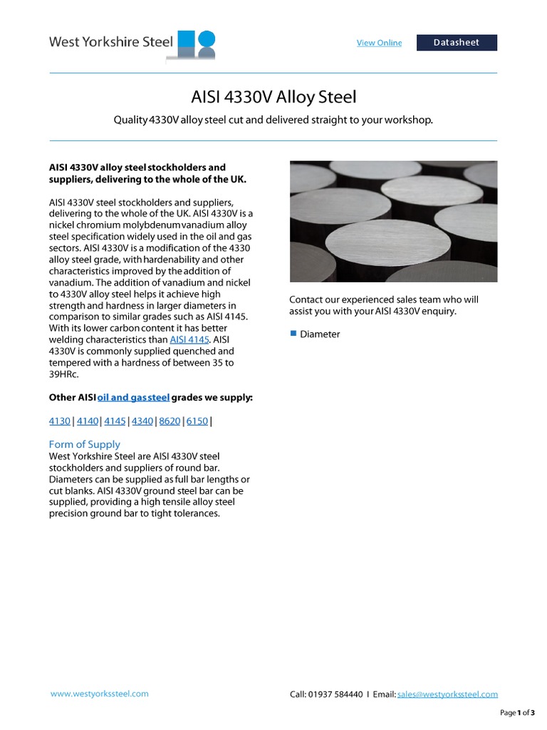 AISI 4330v | PDF