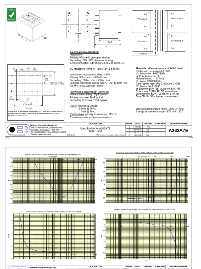 OEP a262A7E | PDF | Electrical Components | Materials Science