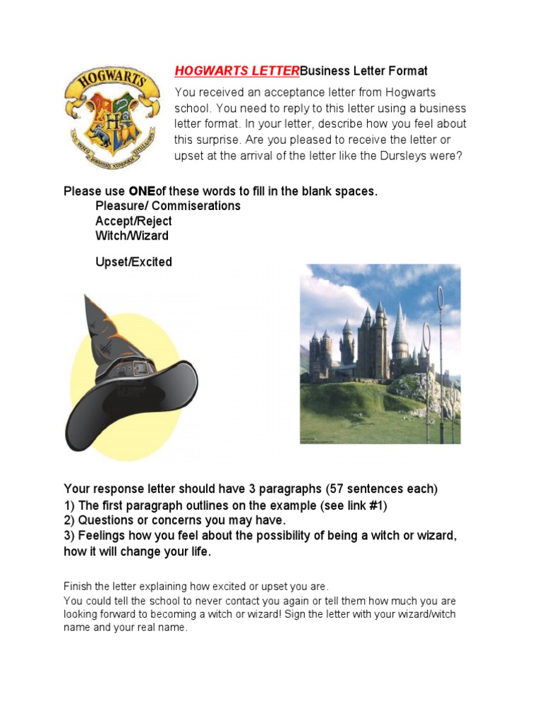 Hogwarts Acceptance Letter Template 05 | PDF | Witchcraft | Magician ...