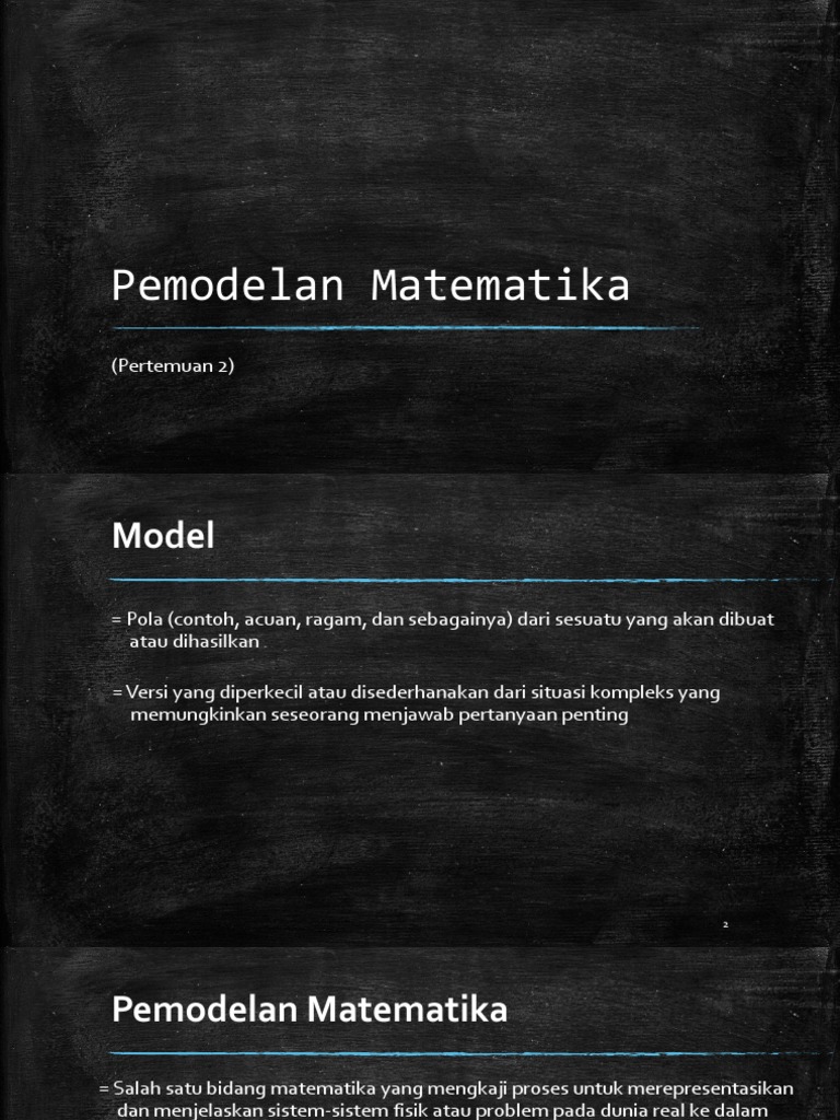 PPM Pemodelan Matematika | PDF | Metode & Bahan Ajar | Sains & Matematika