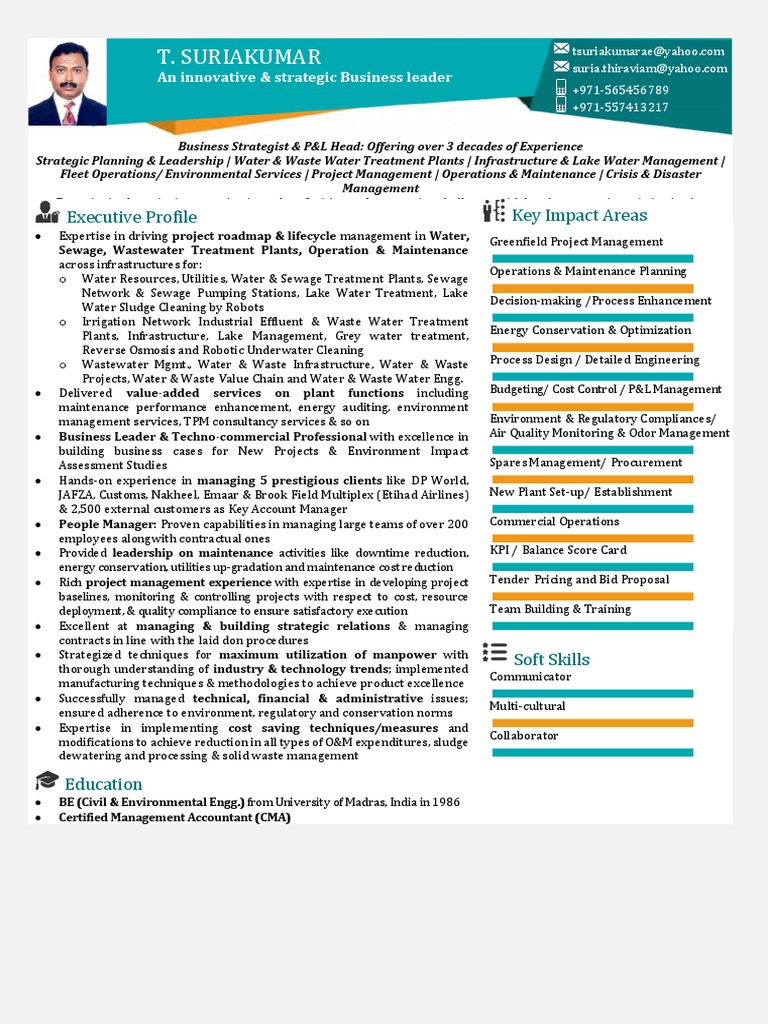 CV SK Internal | PDF | Sewage Treatment | Water Treatment