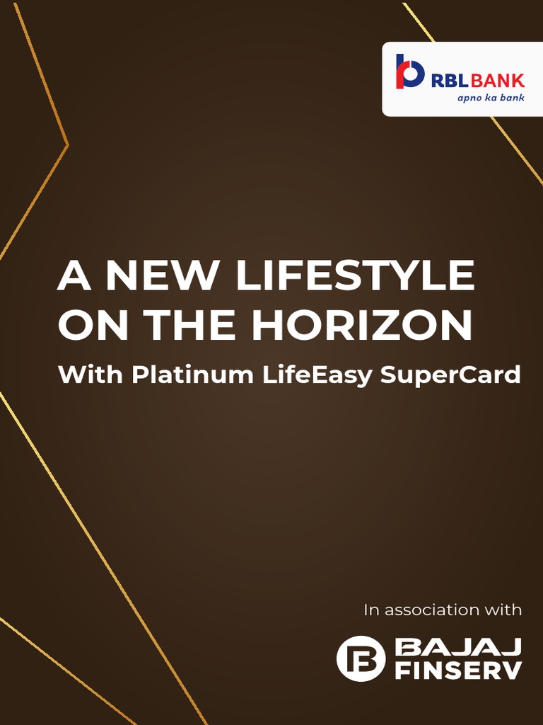 RBL Platinum LifeEasy SuperCard Guide | PDF | Credit Card | Gift Card