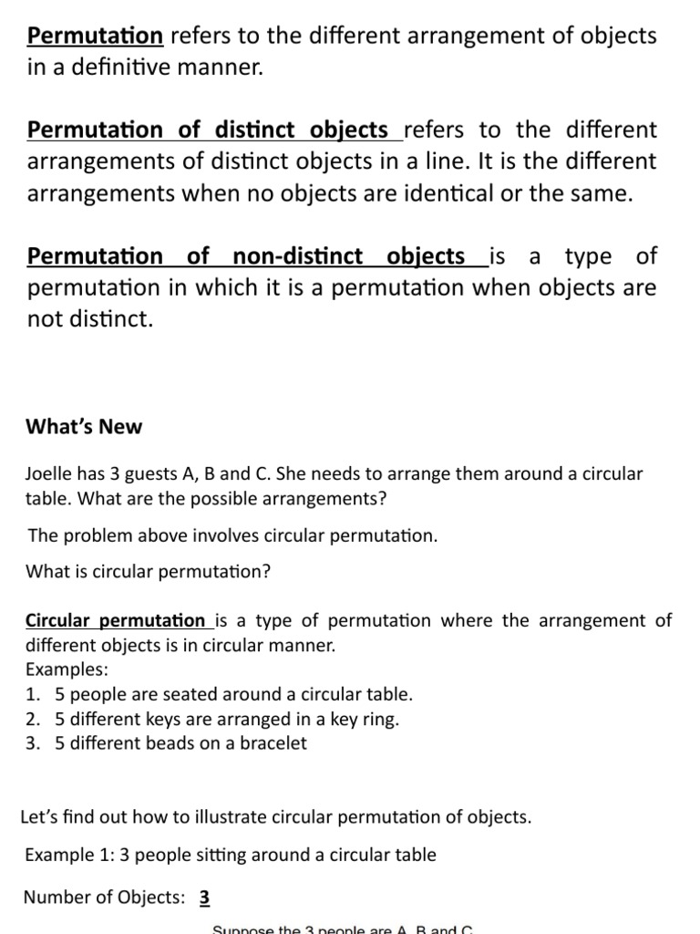 Permutation of Circular | Download Free PDF | Permutation | Mathematics