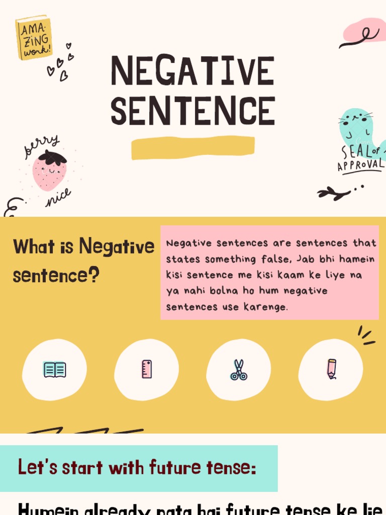 Negative Sentence | PDF
