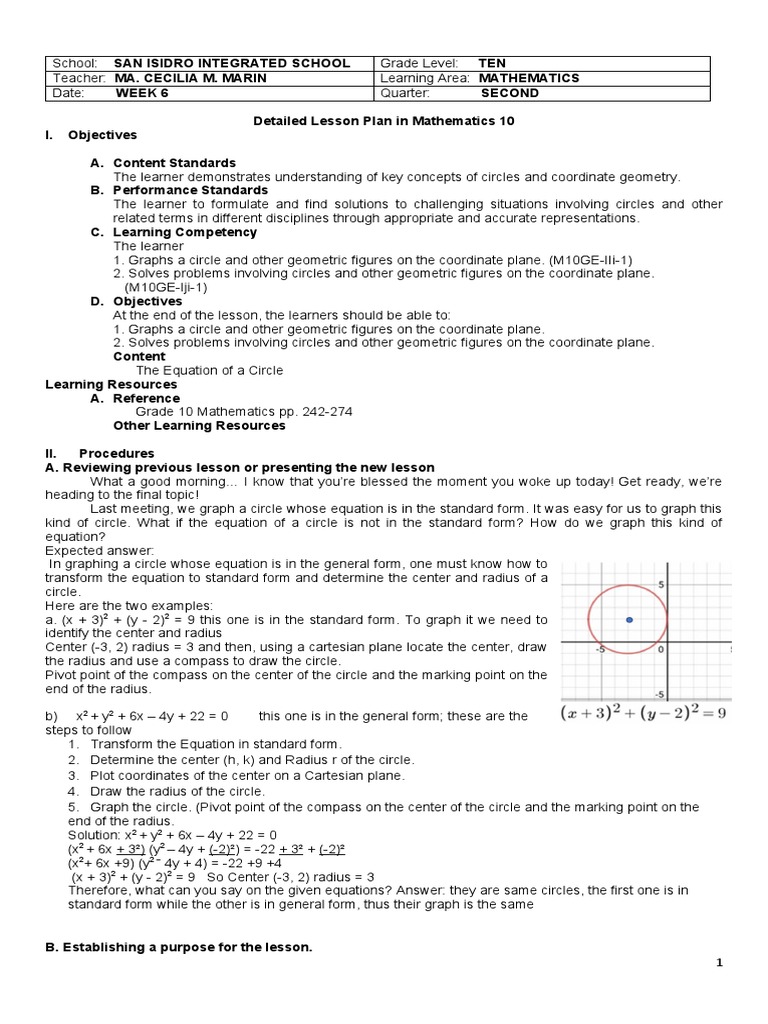 DLP g10 Math 2nd QTR Week 7 Final | PDF | Triangle | Rectangle
