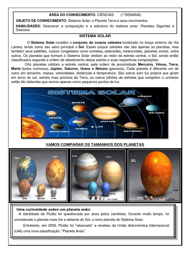 Sistema Solar | PDF | Sistema Solar | Planetas