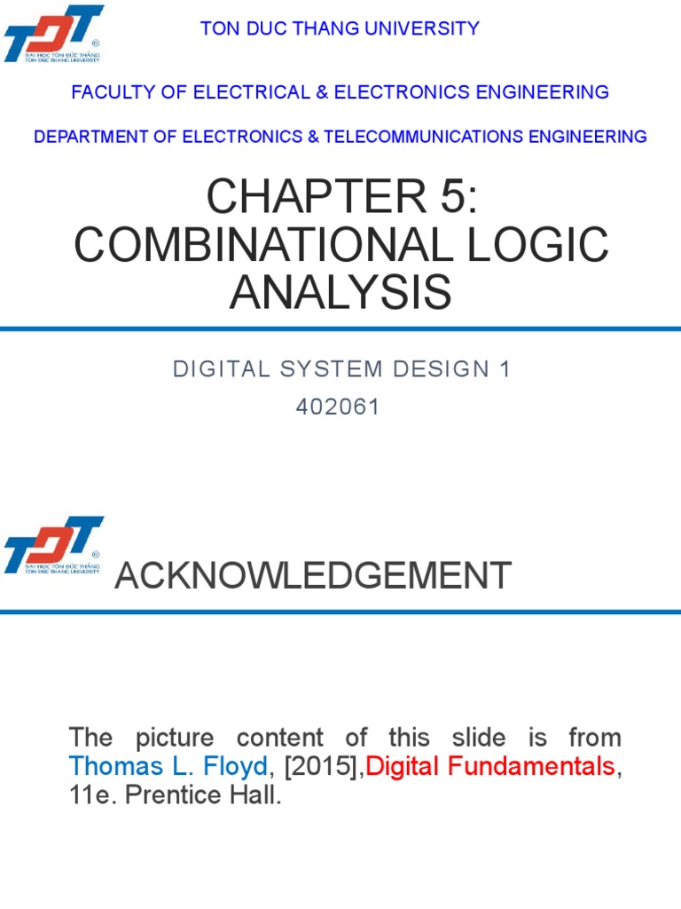 Chap 5 Combinational Logic Analysis | PDF | Logic Gate | Computing