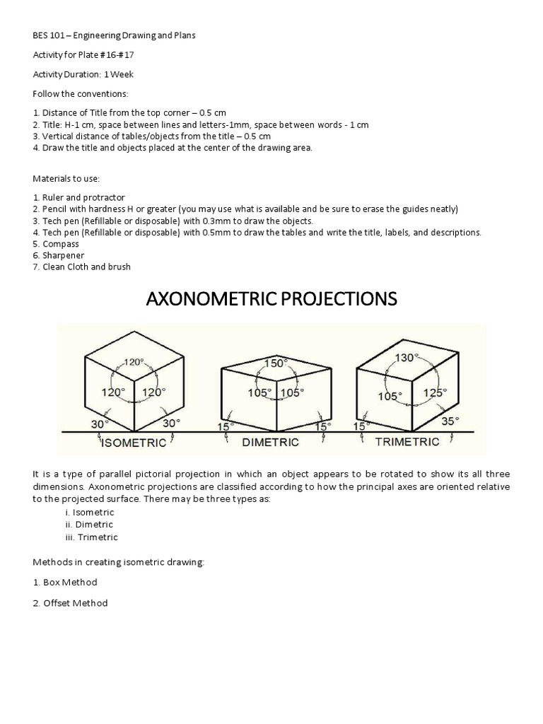 16-17 Orthgraphic and Isometric Projection | PDF | Technical Drawing | Classical Geometry