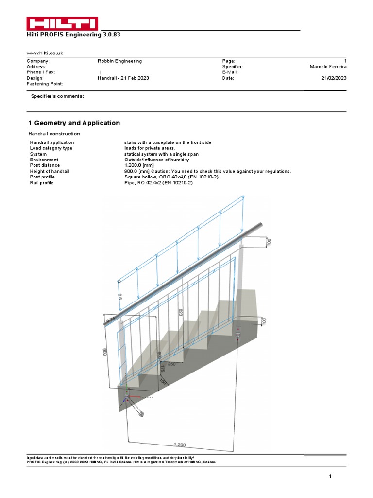 Handrail Design and Load Calculations | PDF | Mechanical Engineering ...